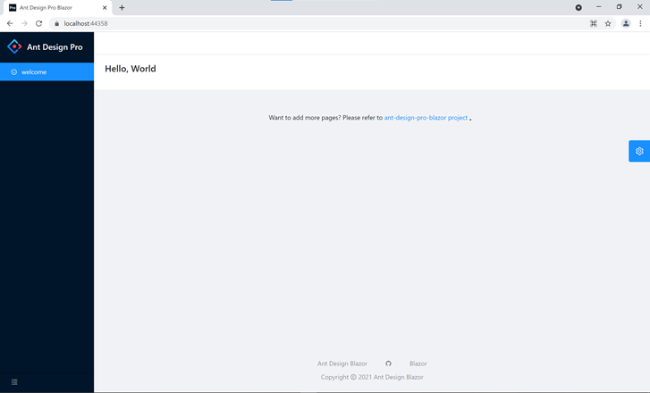 Build Blazor Webassembly With Ant Design